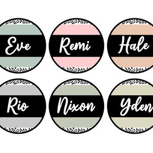 Printable Boho Student Name Labels, Editable Cubby Labels, Circle ...