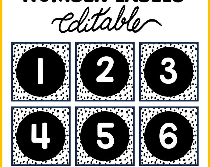 Printable Classroom Calendar Numbers, Square Number Cards, Printable ...
