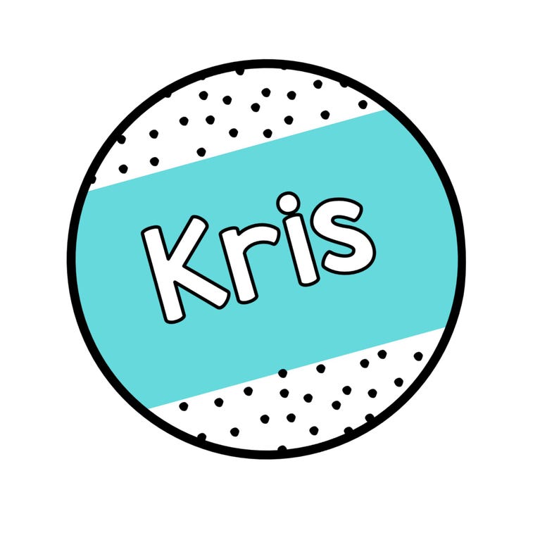 Printable Bright Colors Spotty Student Name Tags, Editable Circular ...