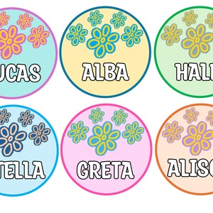 Printable Flowers Classroom Labels,round Floral Classroom Labels ...