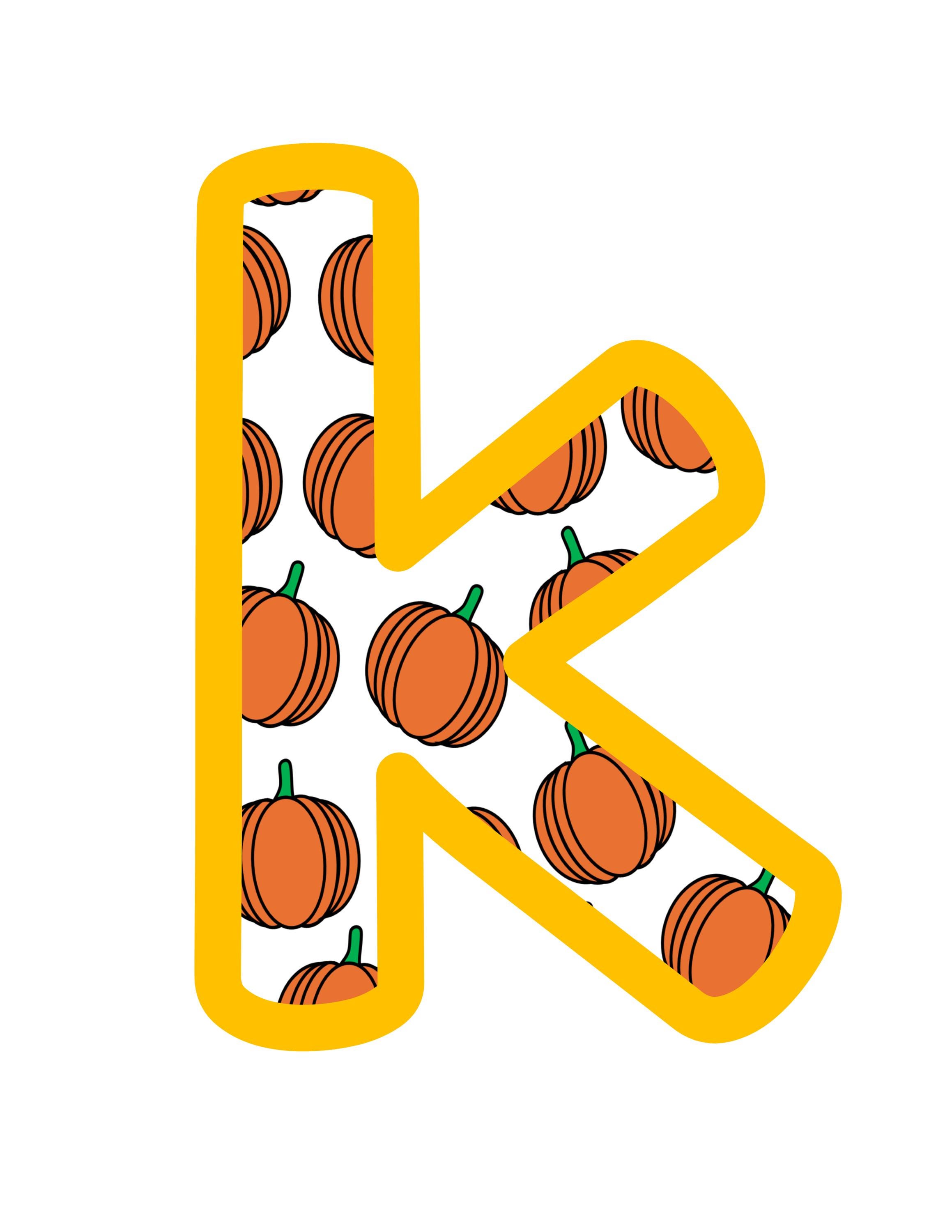 Pumpkin Bulletin Board Letters, Autumn Large Alphabet Letters, Alphabet ...