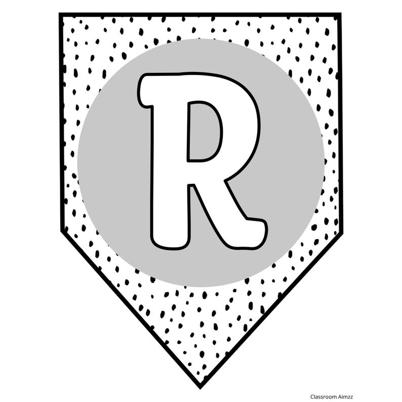 Printable Boho Neutral Spotty Bunting Banners, Editable Back to School ...