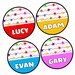 KG Nametags, Back to School Printable Stars Student Name Tags, Round ...