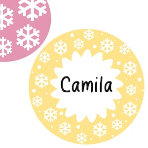 Winter Student Name Tags, Printable Snowflakes Name Labels, Cubby ...