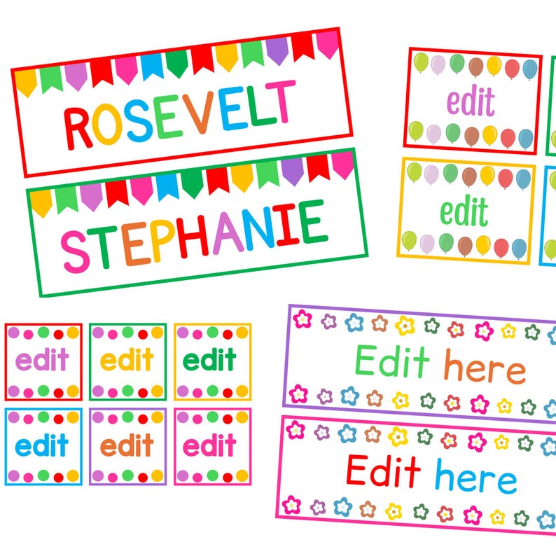 Printable Classroom Labels Bundle Pack, Name Labels, Back to School ...