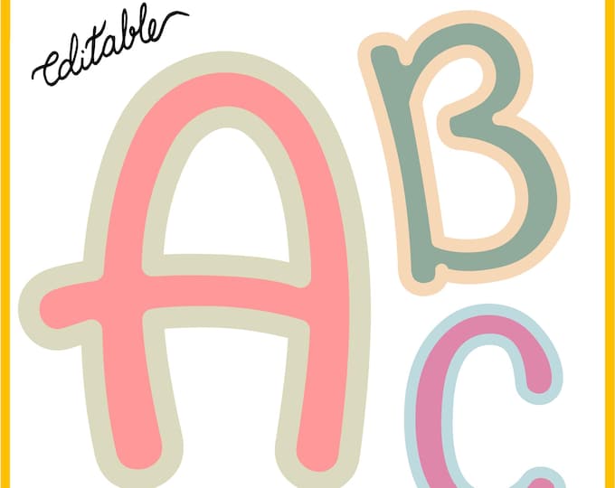 Printable Magenta Bulletin Board Large Alphabet Letters, Alphabet ...