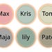 Printable Boho Neutral Spotty Student Name Labels, Library Labels, Name ...