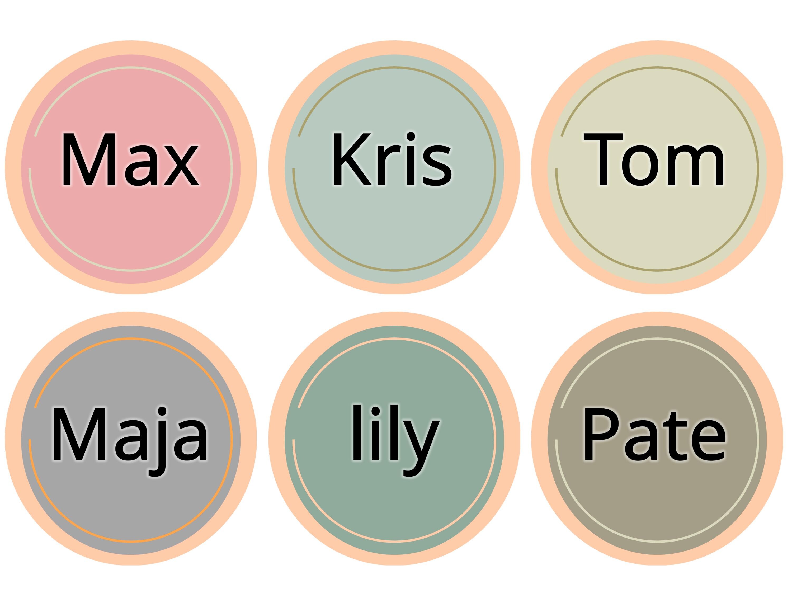 Printable Boho Neutral Spotty Student Name Labels, Library Labels, Name ...