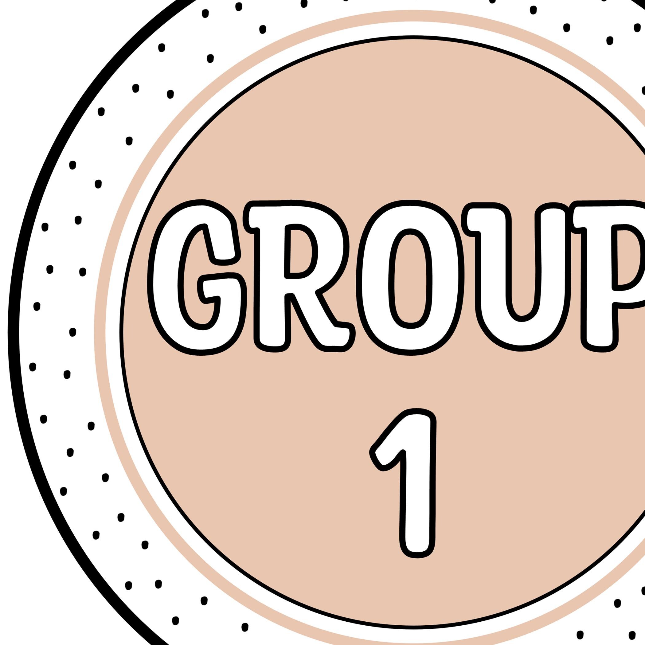 Back to School Printable Boho Spotty Table, Team and Group Numbers ...