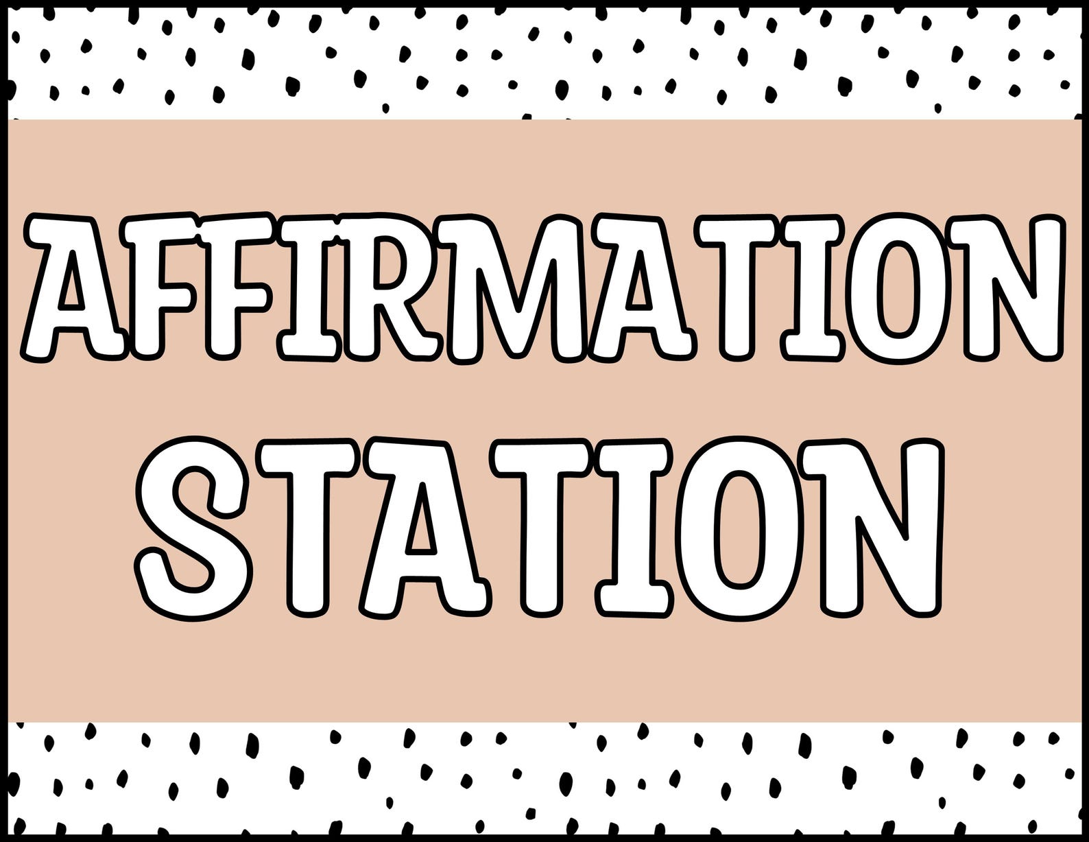 Printable Boho Neutral Spotty Student Affirmation Cards, Affirmation ...