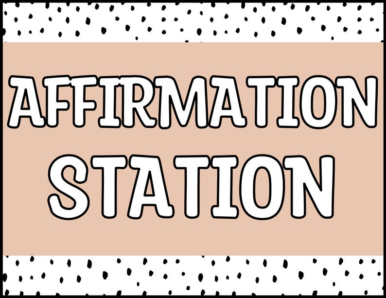 Printable Boho Neutral Spotty Student Affirmation Cards, Affirmation ...