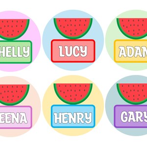 Printable Watermelon Theme Student Name Tags, Name Signs, Classroom ...