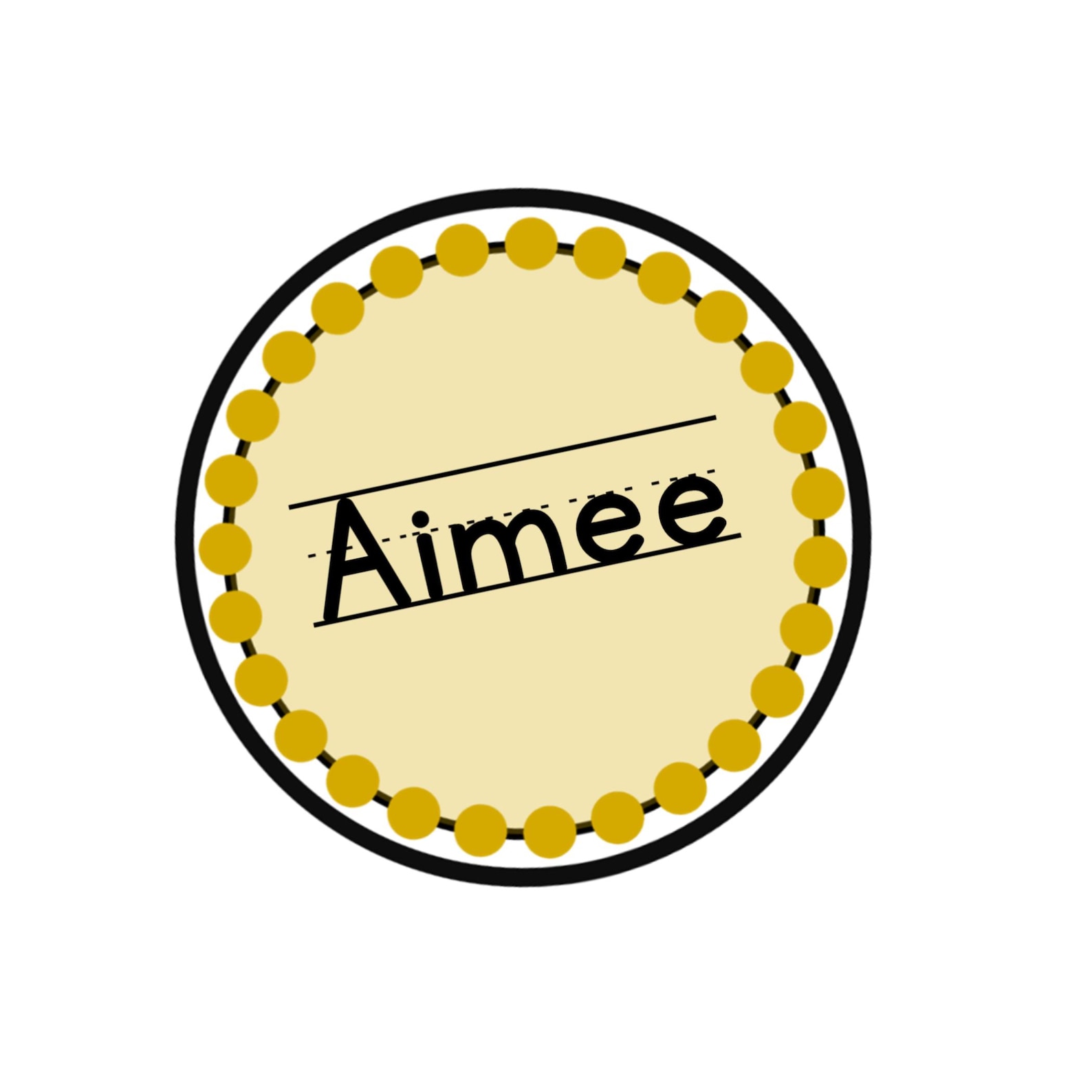 Printable Bright Round Student Name Labels, Circle Name Badges, Name ...