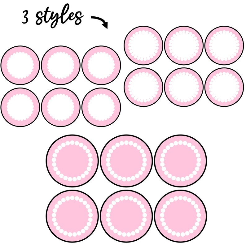 Printable Pink Student Name Labels, Circle Name Plates, Cubby Tags ...
