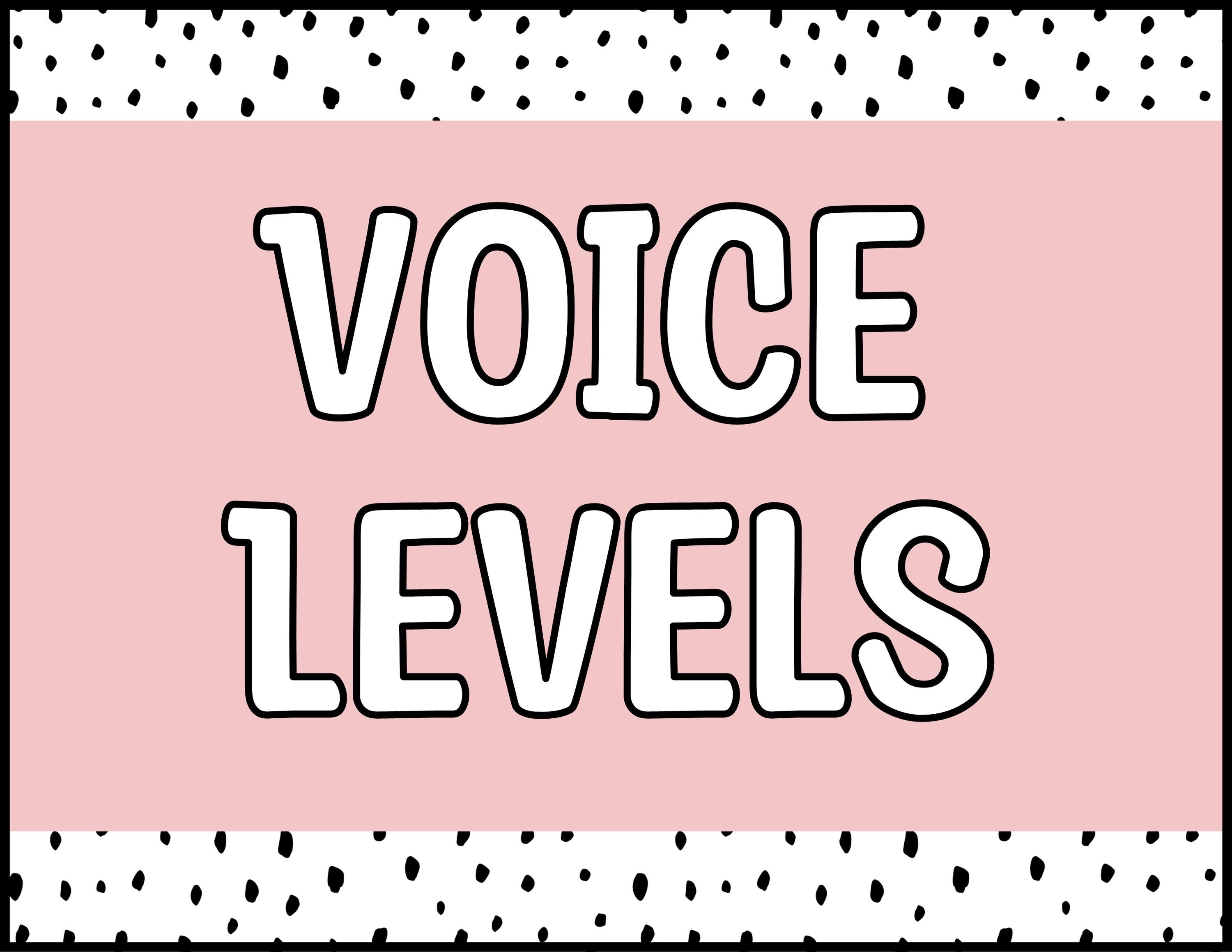 Printable Boho Neutral Classroom Voice Levels Cards, Voice Levels ...