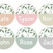 Printable Botanical Student Name Labels, Boho Neutral Student Name ...