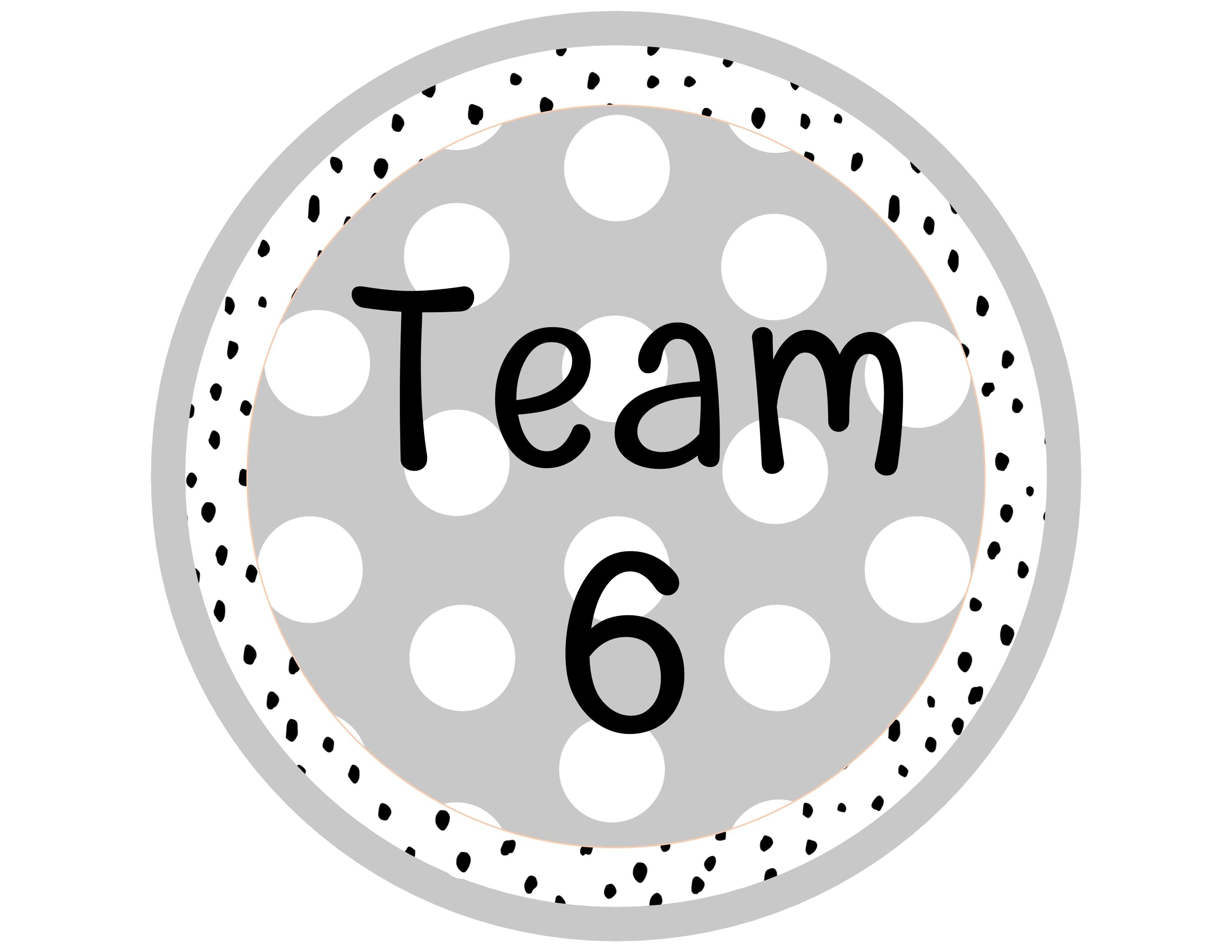 Printable Boho Spotty Polka Dots Table Numbers, Classroom Table, Team ...