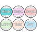Printable Bright Colors Spotty Student Name Tags, Editable Circular ...