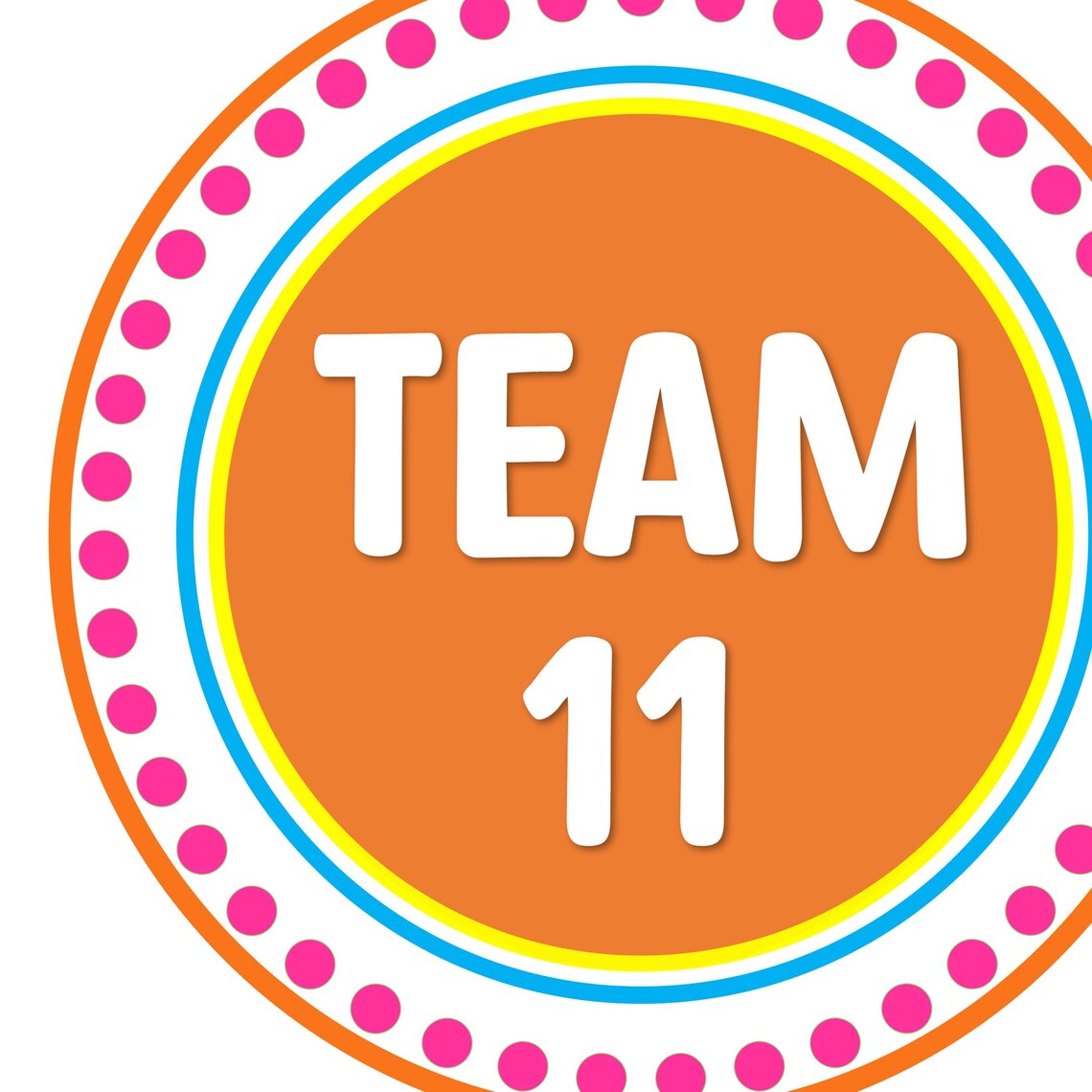 Printable Back to School Bright Table, Team and Group Numbers ...