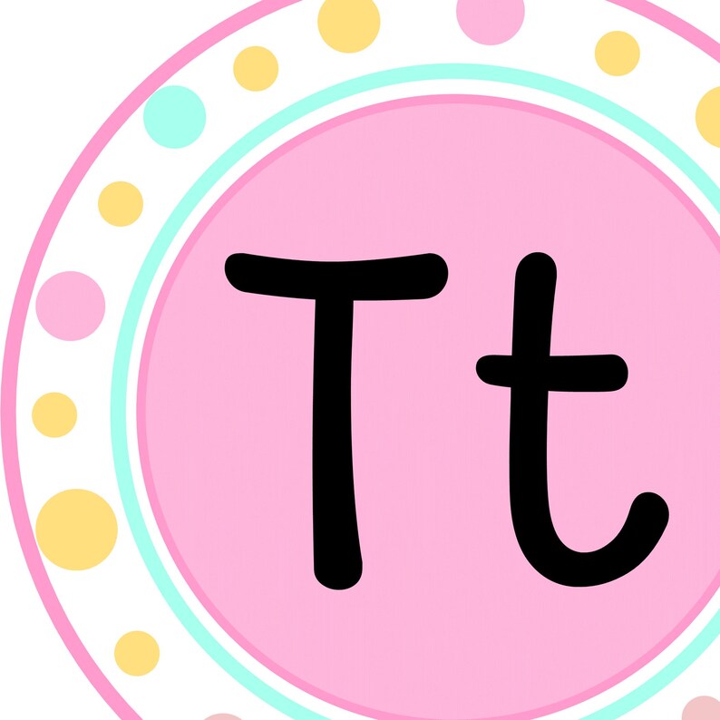 Back to School Printable Pastel Polka Dots Classroom Decor Bundle Pack ...