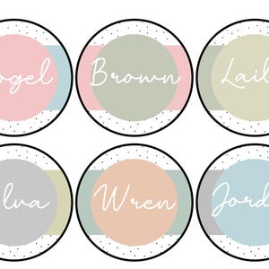 Printable Boho Neutral Spotty Student Name Labels, Cubby Labels, Boho ...
