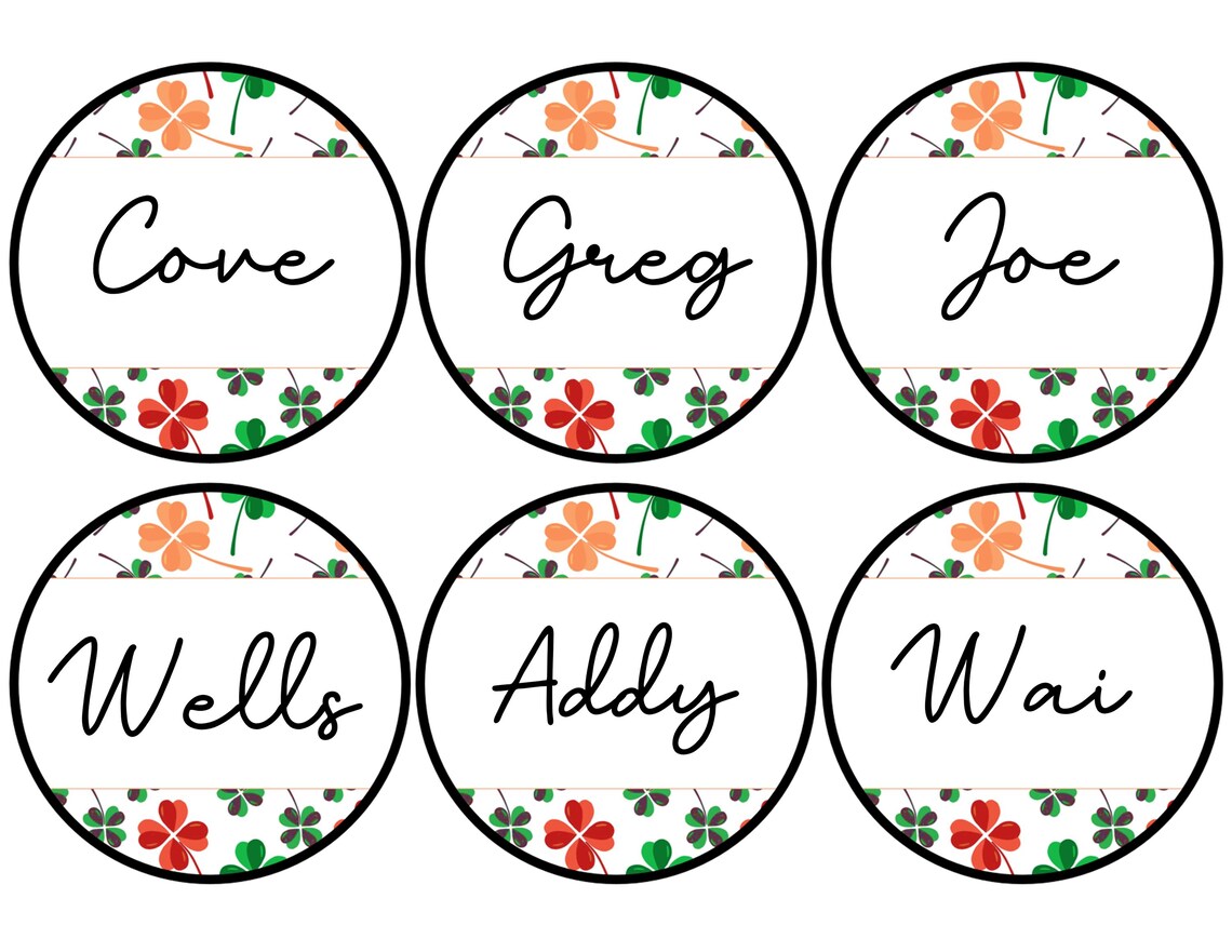Printable Autumn Student Name Labels, Round Fall Classroom Labels ...