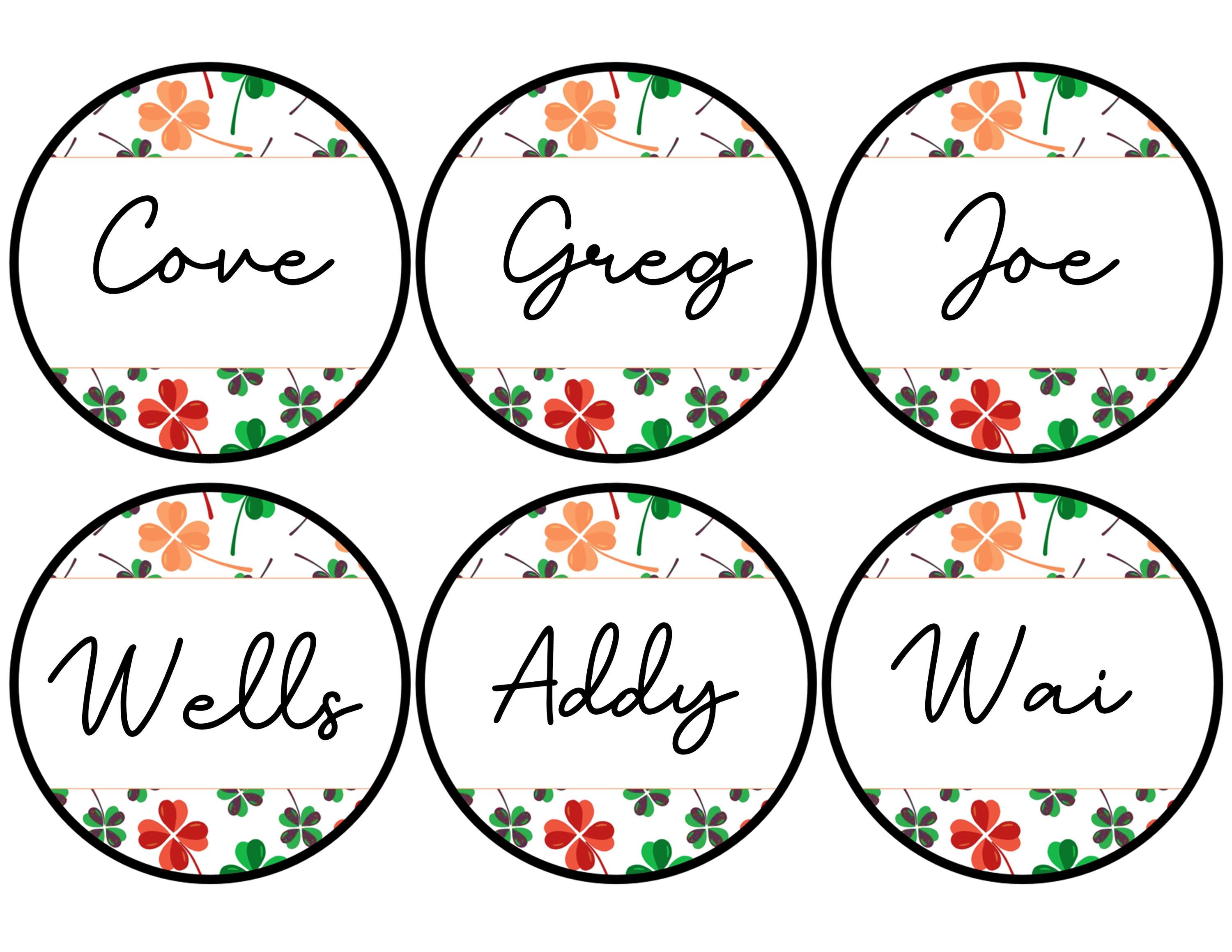 Printable Autumn Student Name Labels, Round Fall Classroom Labels ...