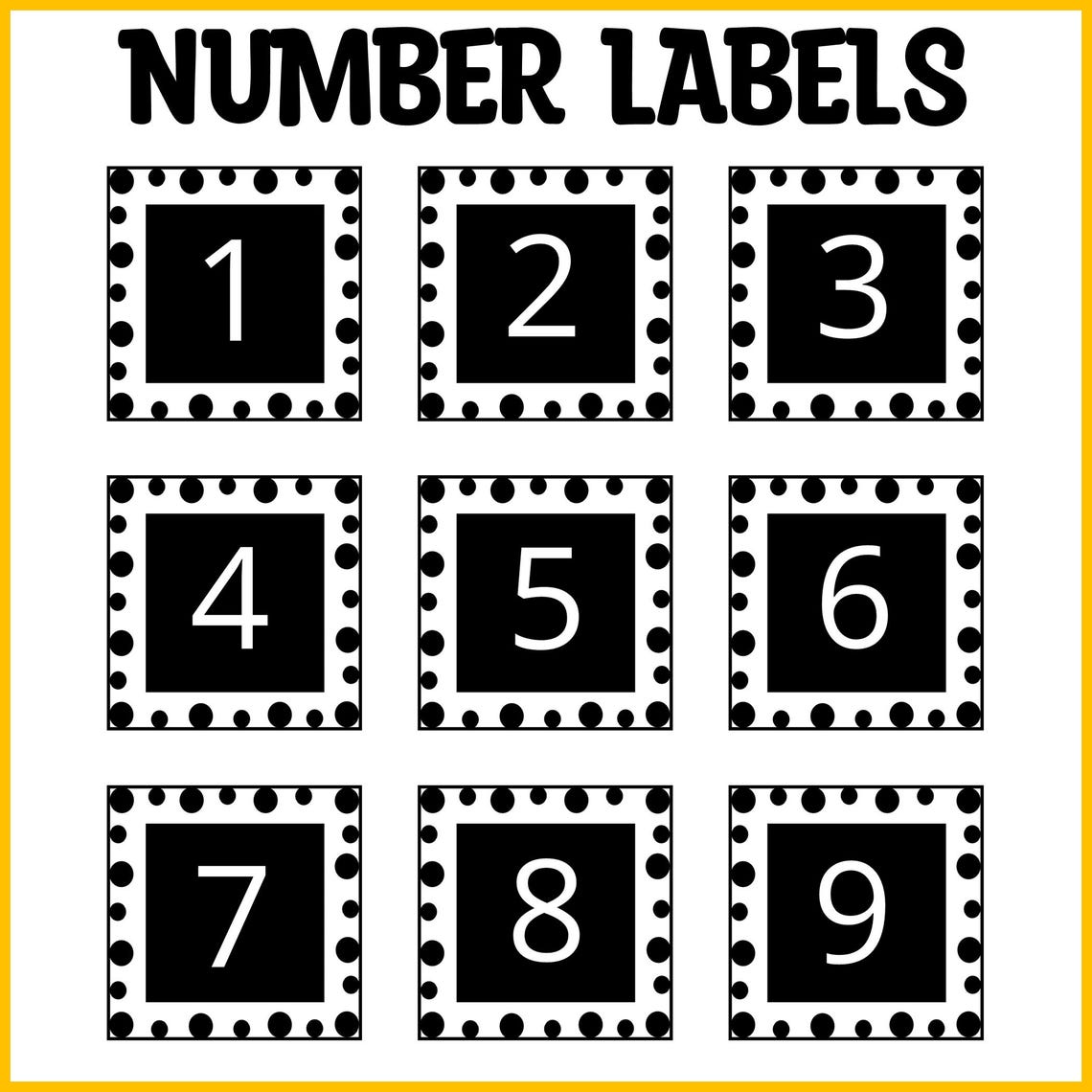 Printable Number Labels 1 to 36, Number Tags, Cubby Tags, Editable ...