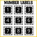 Printable Number Labels 1 to 36, Number Tags, Cubby Tags, Editable ...