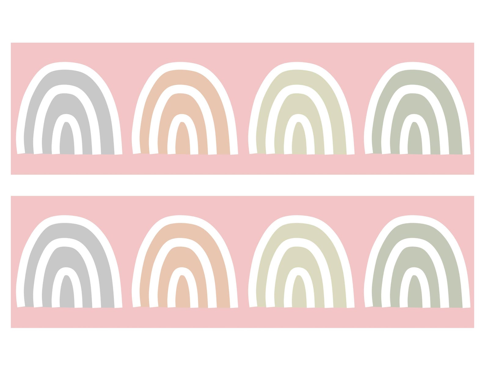 Printable Boho Neutral Spotty Bulletin Board Borders, Classroom Borders ...