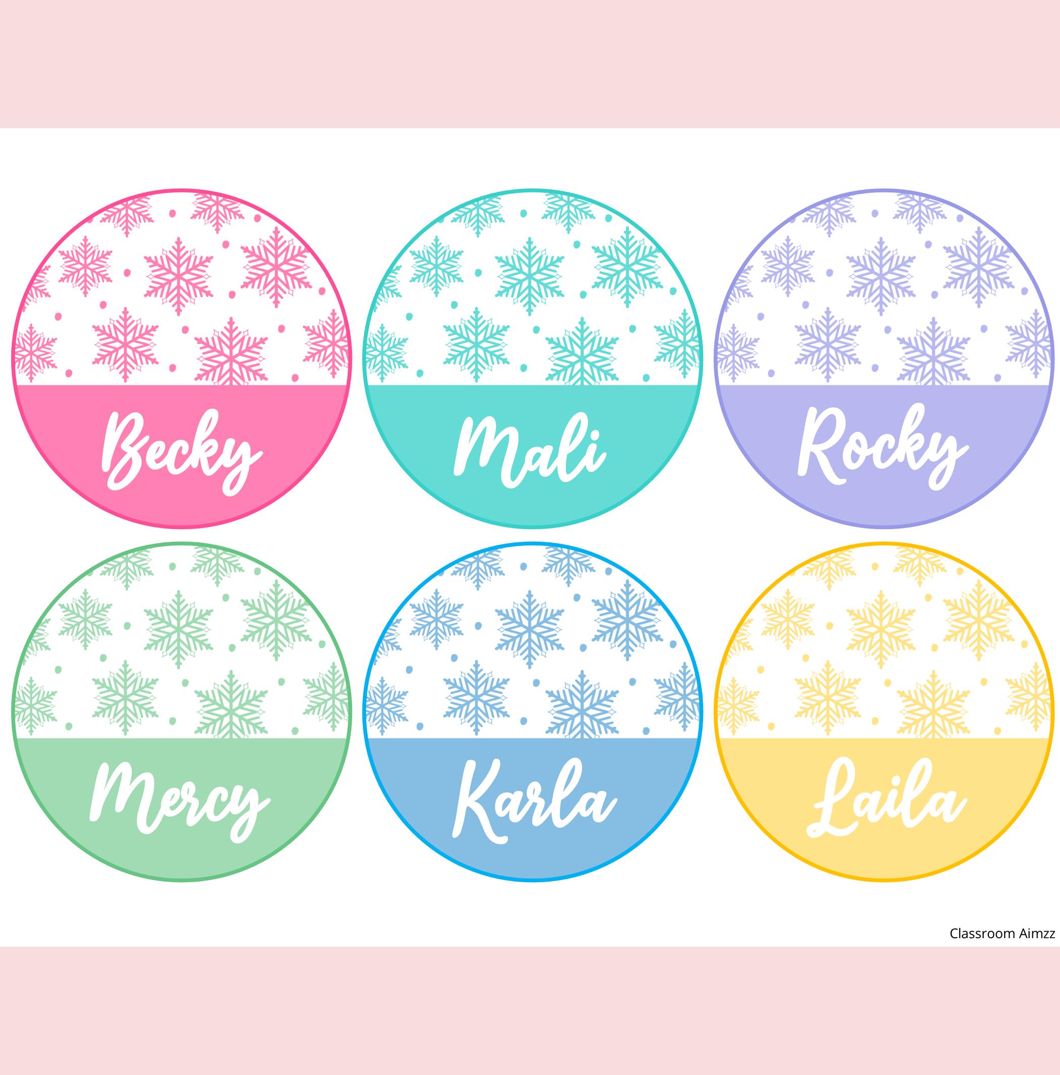 Printable Back to School Name Labels. Editable Bright Student Name ...