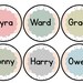 Printable Boho Dotty Student Name Labels, Calm Colors Classroom Labels ...