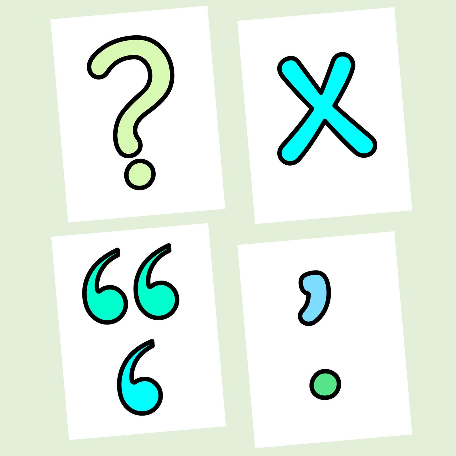 Printable Blue and Green Bulletin Board Letters, Editable Bright ...