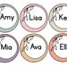 Printable Botanical Student Name Labels, Editable Name Badges, Boho ...