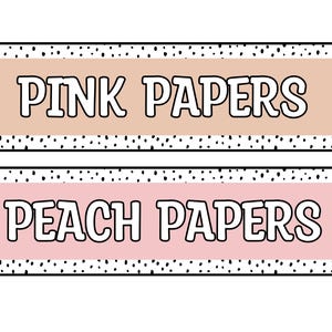Printable Boho Neutral Spotty 10 Drawer Cart Labels, Rolling Cart ...