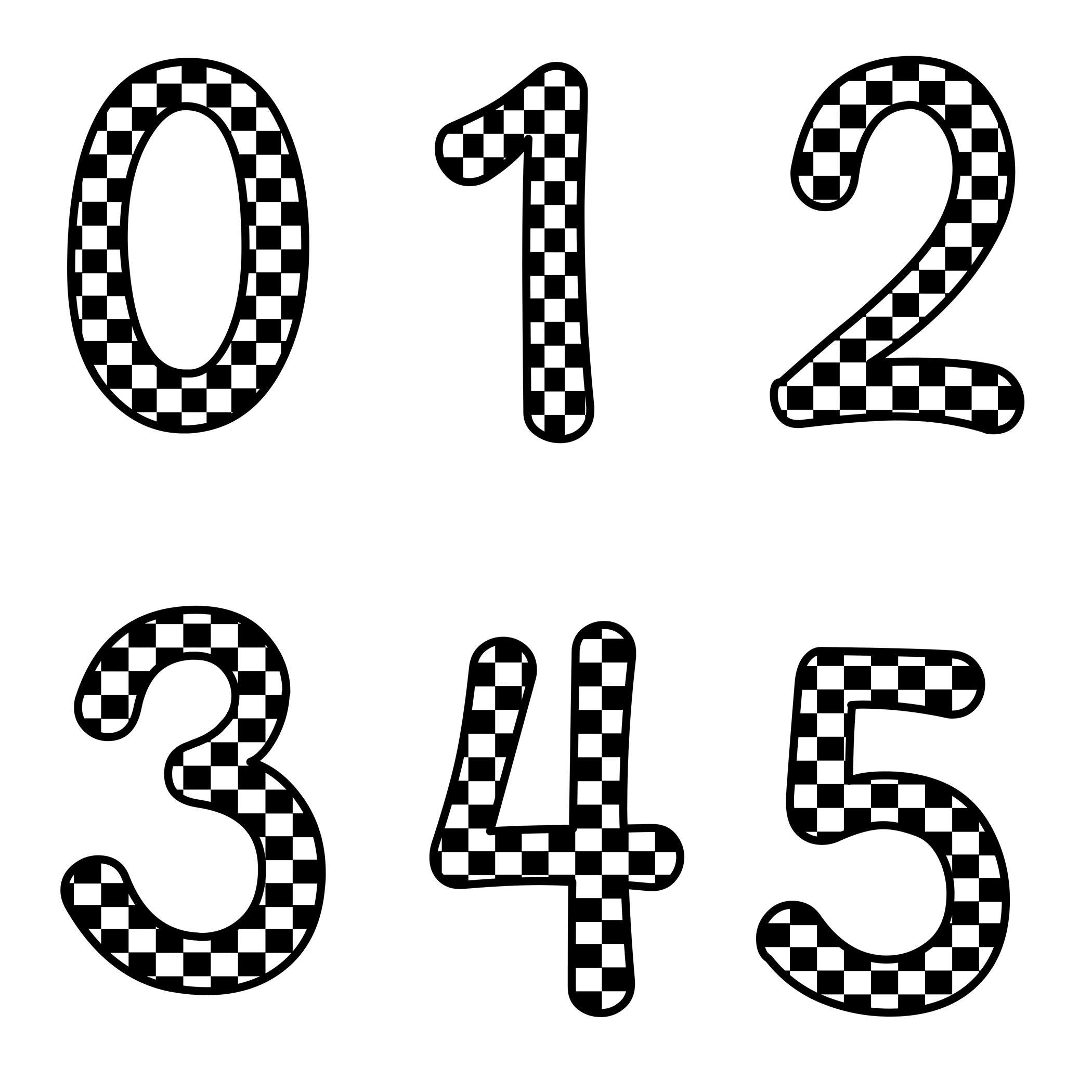 Classic Black and White Checkered Bulletin Board Letters Wall Display ...