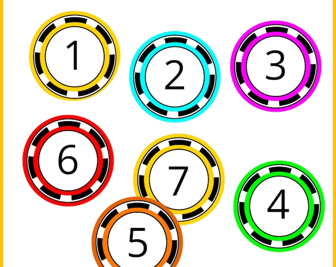 Printable Boho Neutral Number Labels, Number Tags, Cubbies Labels, Book ...