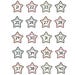 Printable Boho Neutral Small Stars Number Labels, Colorful Small Number ...