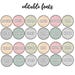 Printable Boho Neutral Student Name Labels, Editable Round Student Name ...