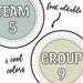Back to School Printable Boho Spotty Table, Team and Group Numbers ...