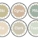 Printable Botanical Student Name Labels, Round Cubbies Labels, Boho ...
