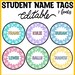 Winter Student Name Tags, Printable Snowflakes Name Labels, Cubby ...
