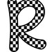 Classic Black and White Checkered Bulletin Board Letters Wall Display ...