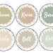 Printable Botanical Student Name Labels, Round Cubbies Labels, Boho ...