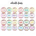 Printable Bright Stars Round Student Name Labels, Colorful Classroom ...