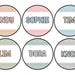 Printable Boho Neutral Spotty Round Student Name Labels, Circle Name ...