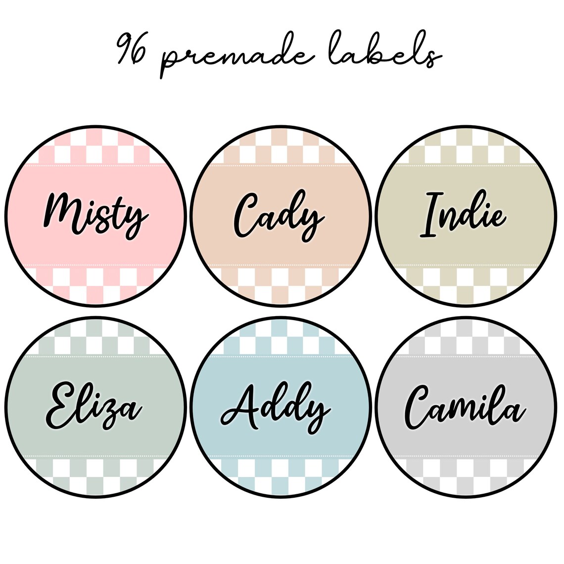 Printable Boho Dotty Floral Student Name Labels, Neutral Classroom ...