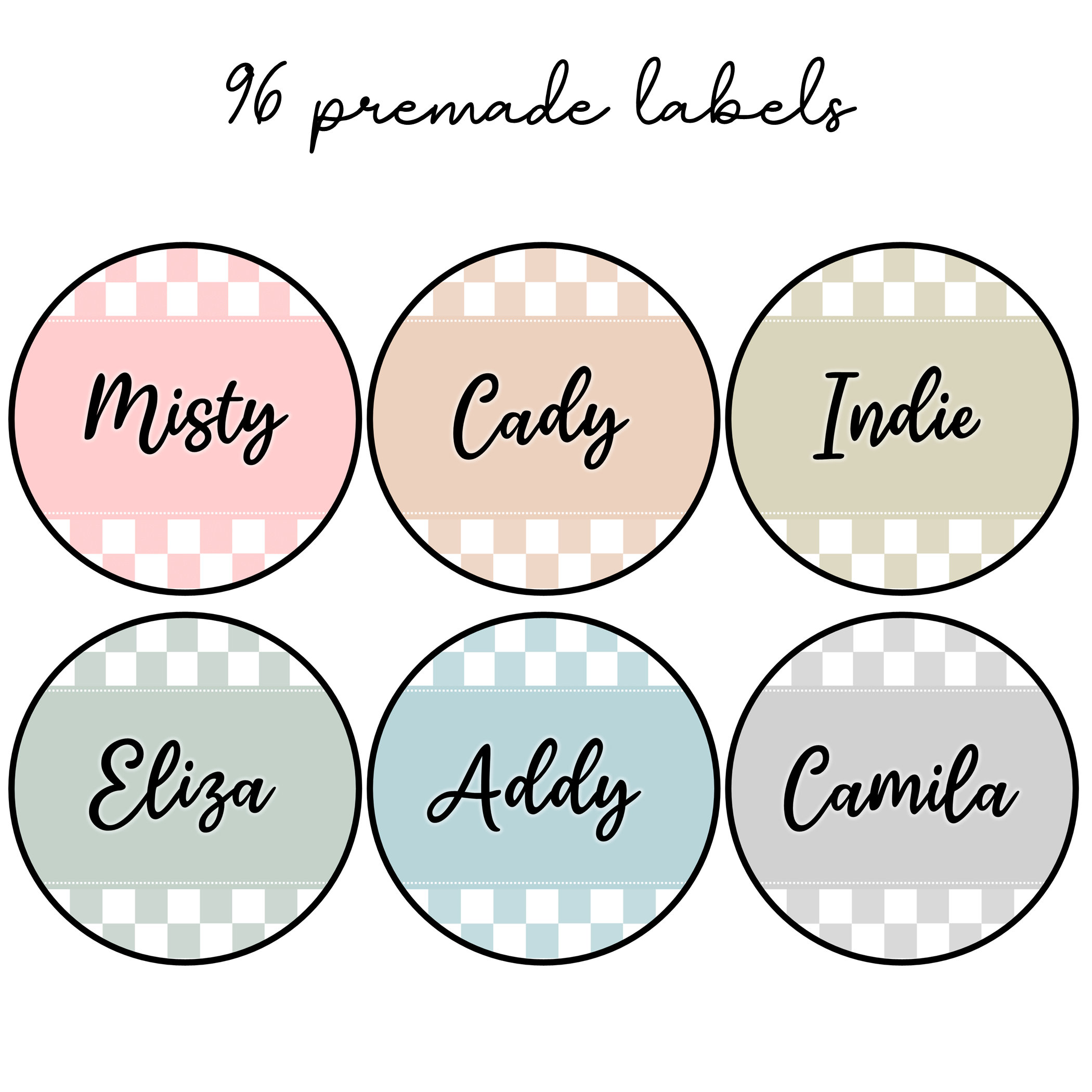 Printable Boho Dotty Floral Student Name Labels, Neutral Classroom ...