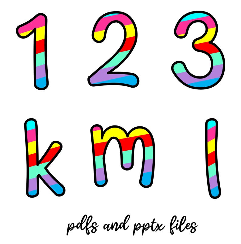 Printable Colorful Bulletin Board Letters for Kindergarten, Large ...