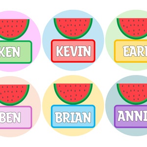 Printable Watermelon Theme Student Name Tags, Name Signs, Classroom ...